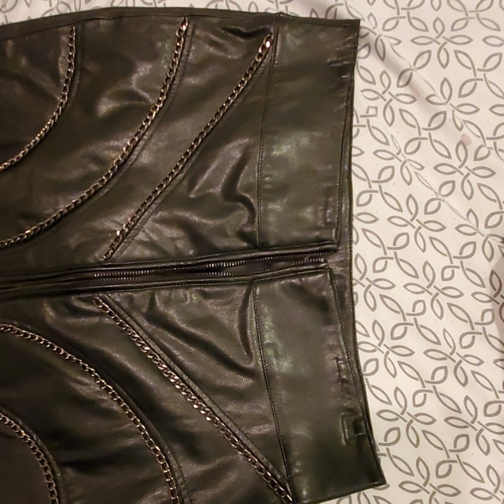 Bebe Leather Skirt - Gem